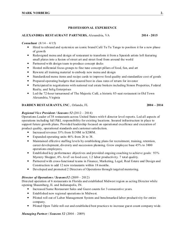 Resume - Norberg, Mark