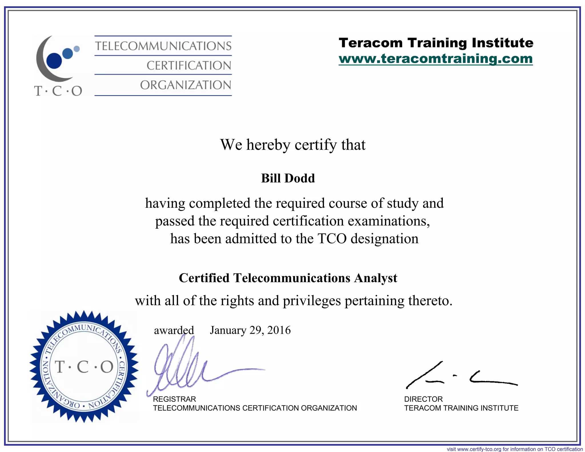 CTA Certificate | PDF