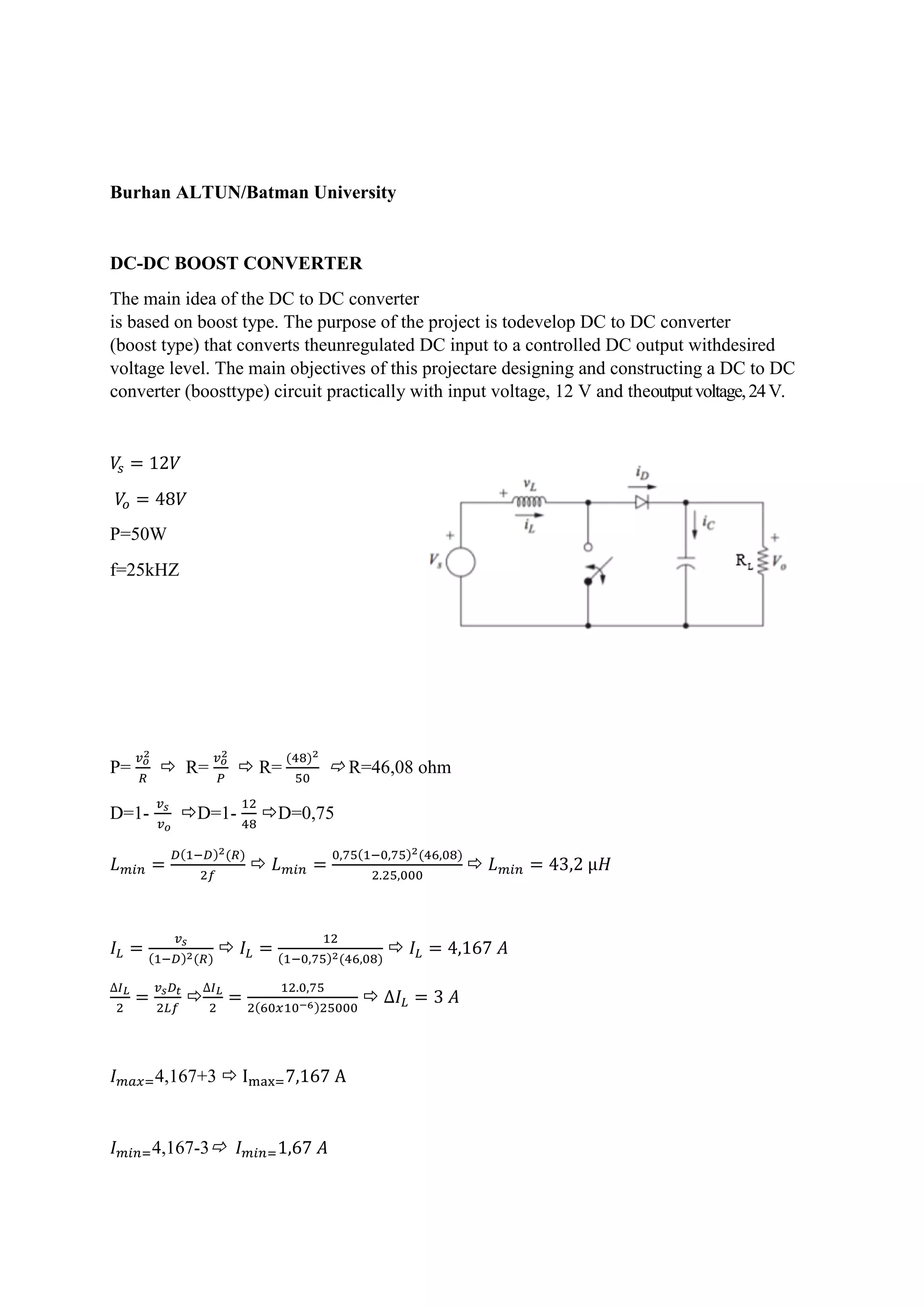 DC-DC Boost Converter | PDF