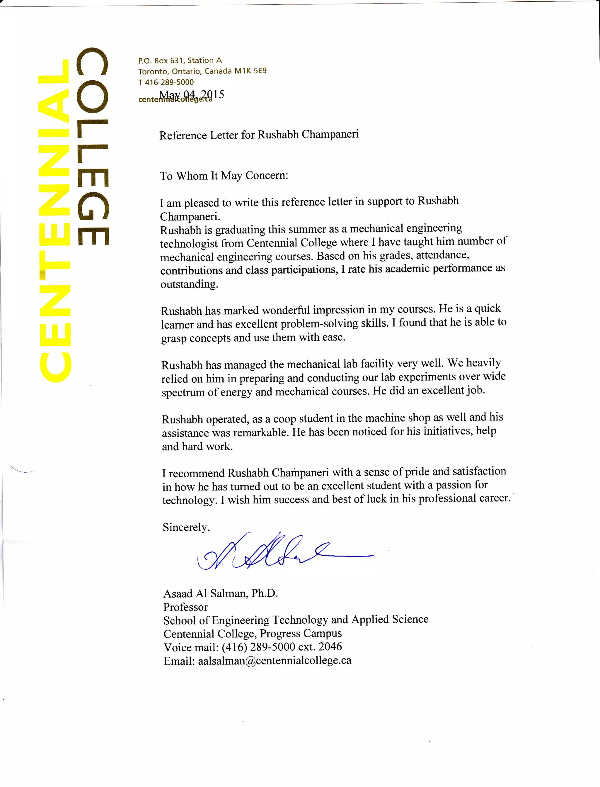 Recommendation Letter 2 | PDF