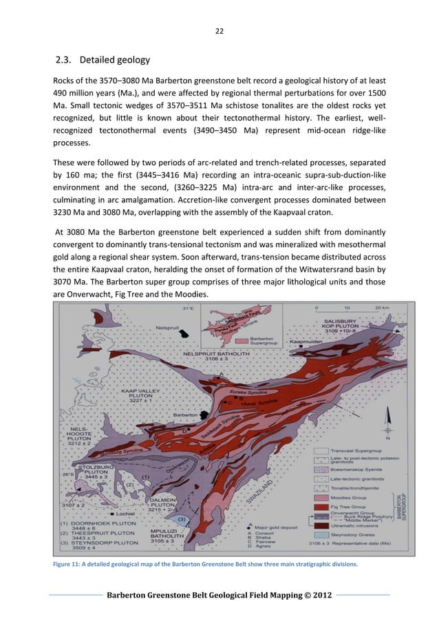 Barberton Geological Field Mapping 2012 | PDF | Geography | Science