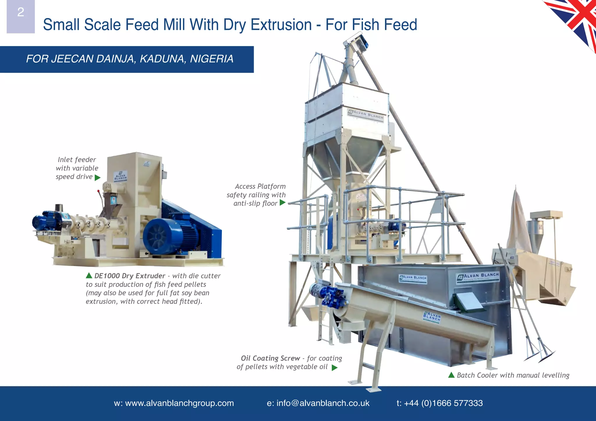 SMALL SCALE FEED MILL WITH DRY EXTRUSION-FOR FISH FEED-JEECAN DAINJA ...