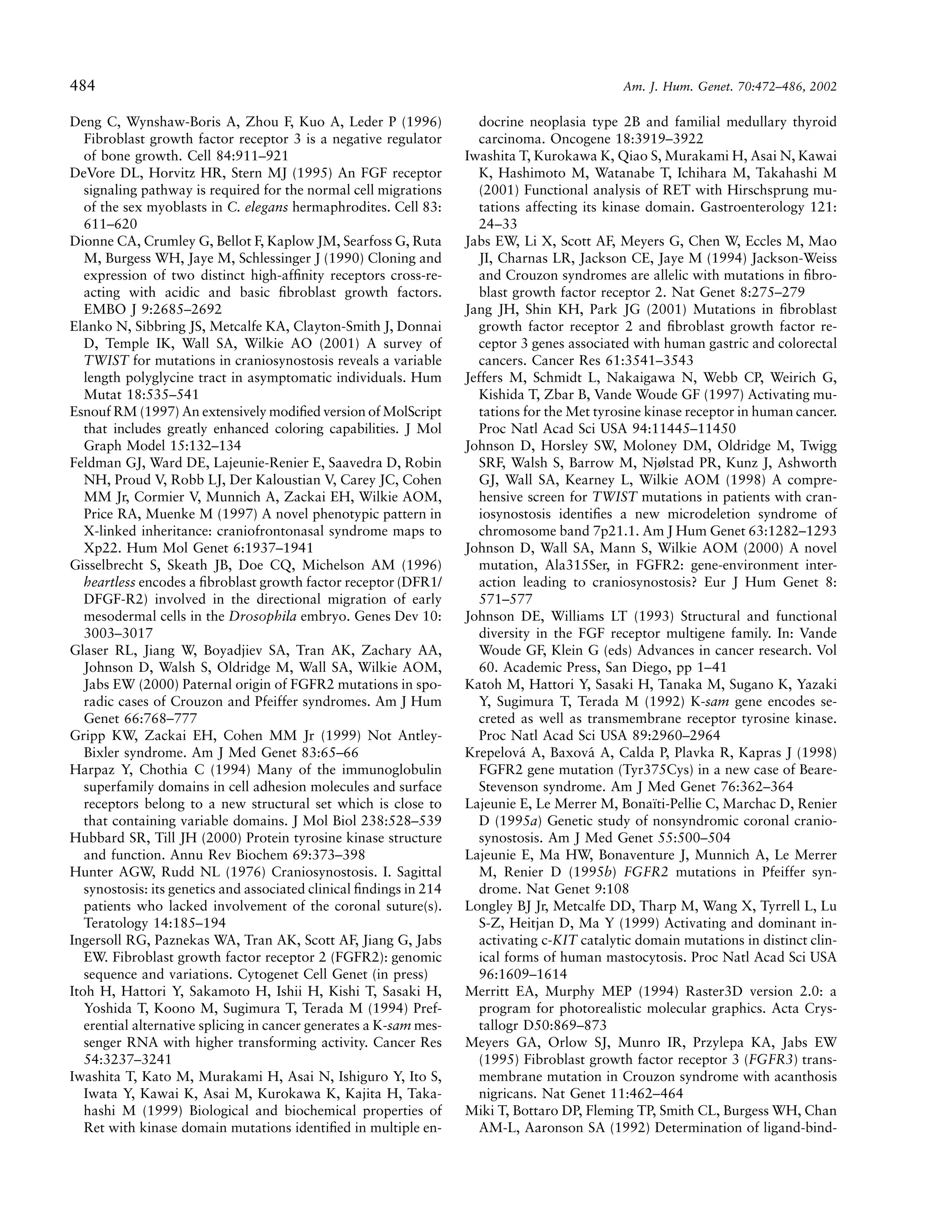 FGFR2 mutation spectrum | PDF