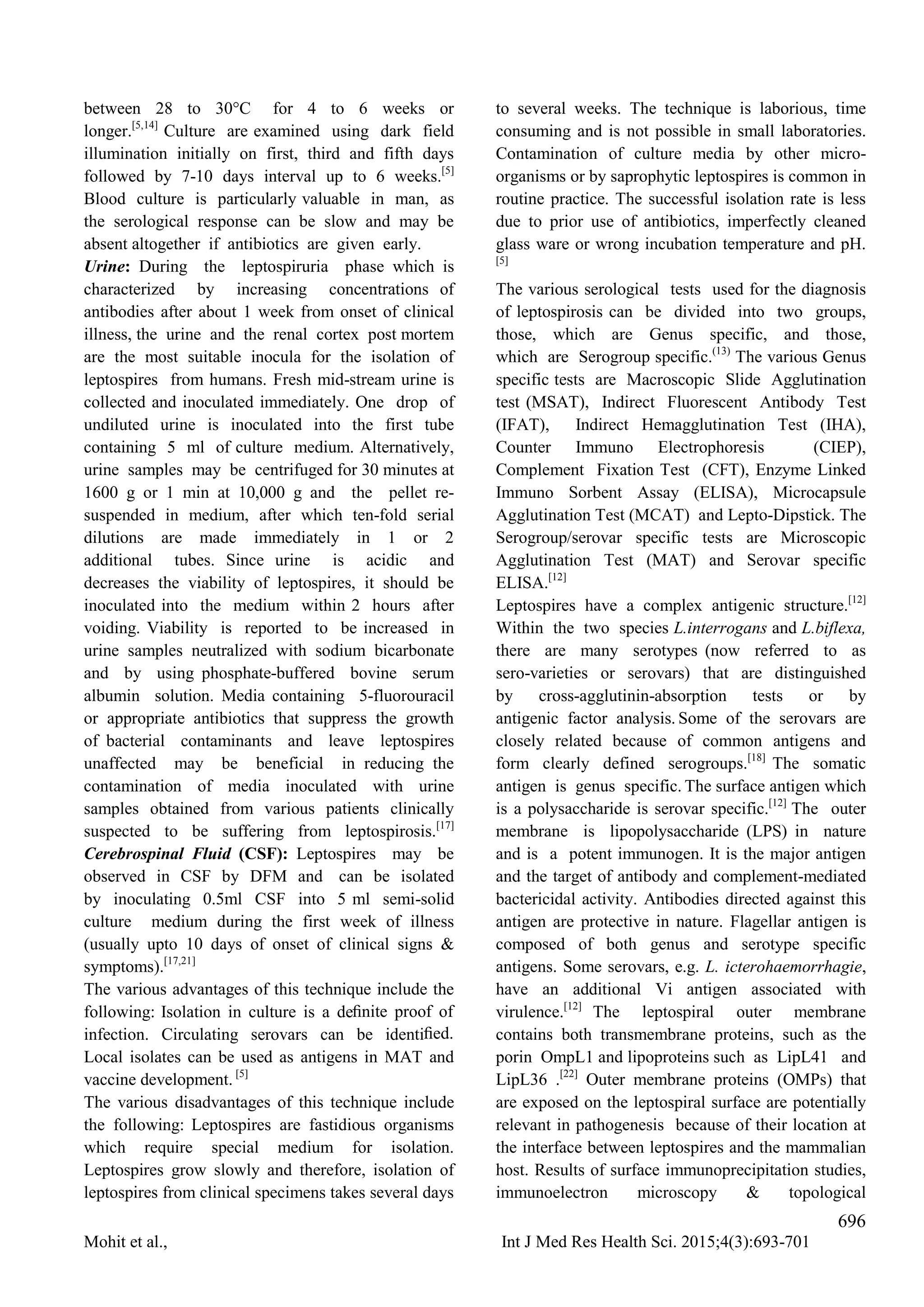 IJMRHS Leptospirosis-Review article | PDF