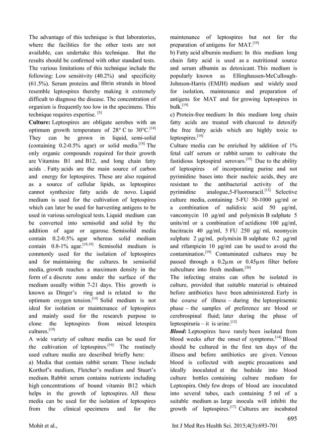 IJMRHS Leptospirosis-Review article | PDF