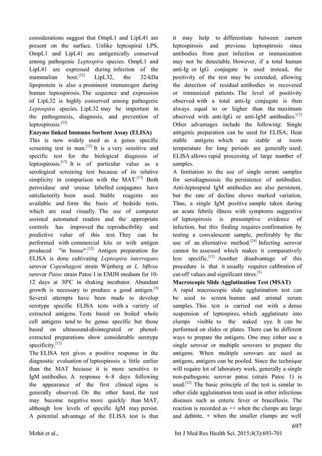 IJMRHS Leptospirosis-Review article | PDF