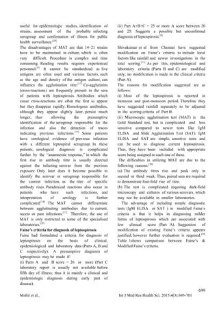 IJMRHS Leptospirosis-Review article | PDF