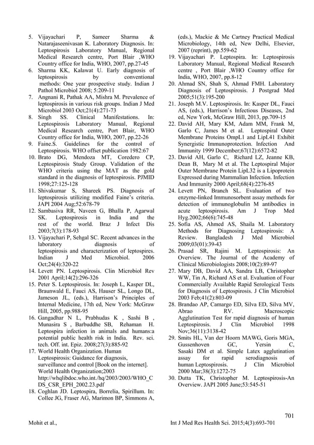 IJMRHS Leptospirosis-Review article | PDF