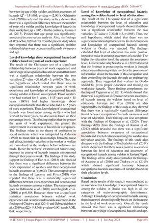 Common Health Challenges in Welding Workshops in Orodo, Mbaitoli L.G.A ...