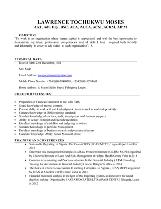 LAWRENCE MOSES CV | DOCX