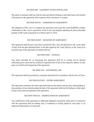 Agreement to Convey Driveway Easement | PDF