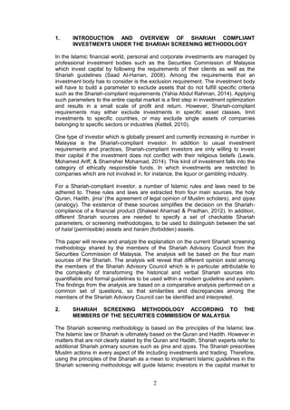 TAHA OMAR on SHARIAH STOCK SCREENING | PDF