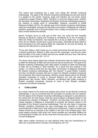 TAHA OMAR on SHARIAH STOCK SCREENING | PDF