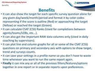 CSAT Advanced Reporting System | PPTX