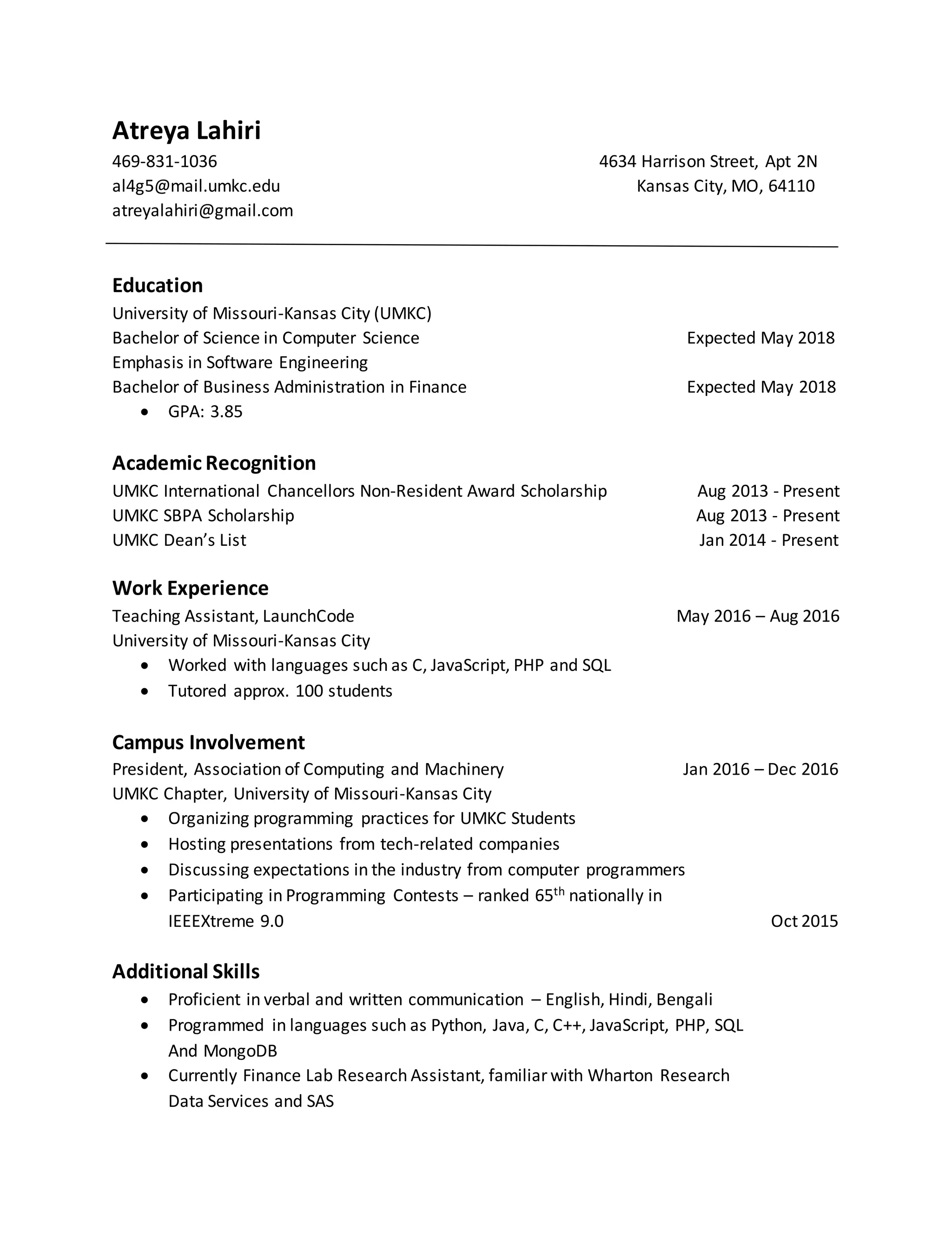 resume2 | PDF