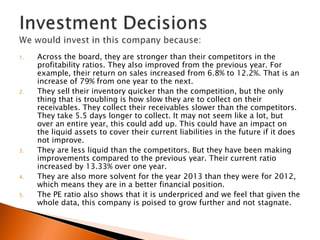 Kellogg’s Ratio Analysis | PPTX