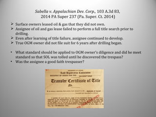 Oil and Gas Case Law Update | PPT
