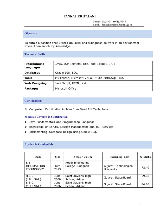 Resume Pankaj Kripalani | DOCX