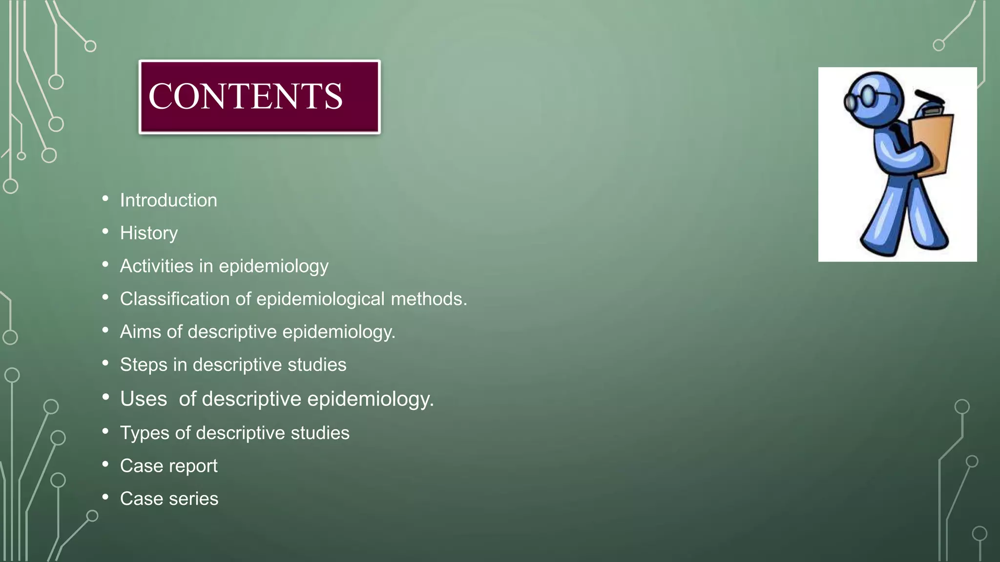 descriptive epidemiology | PPTX