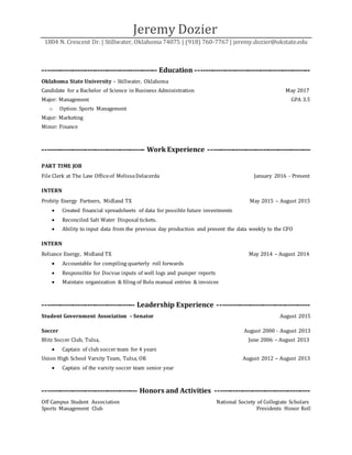 Resume 1 | PDF