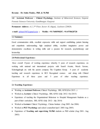 CV Smita. GFSU | DOCX