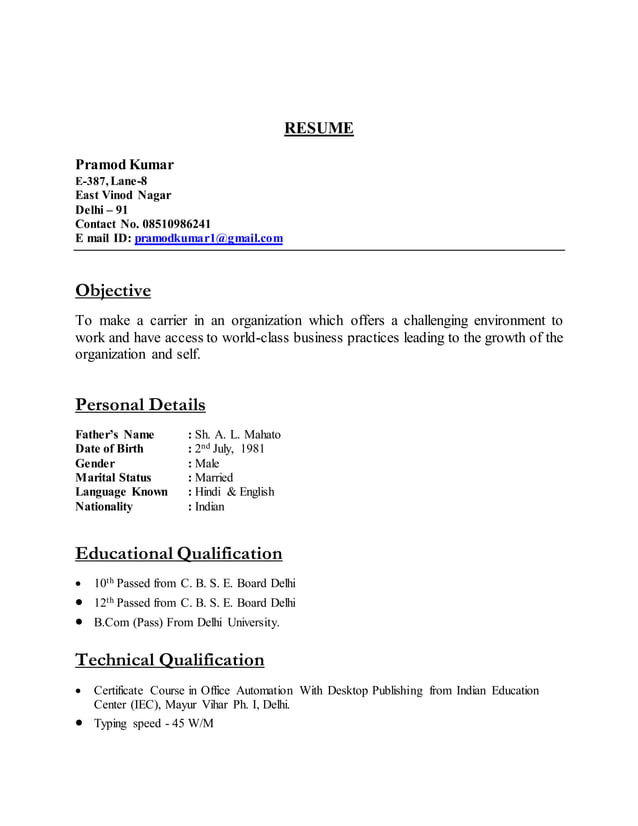 PRAMOD-RESUME | DOCX
