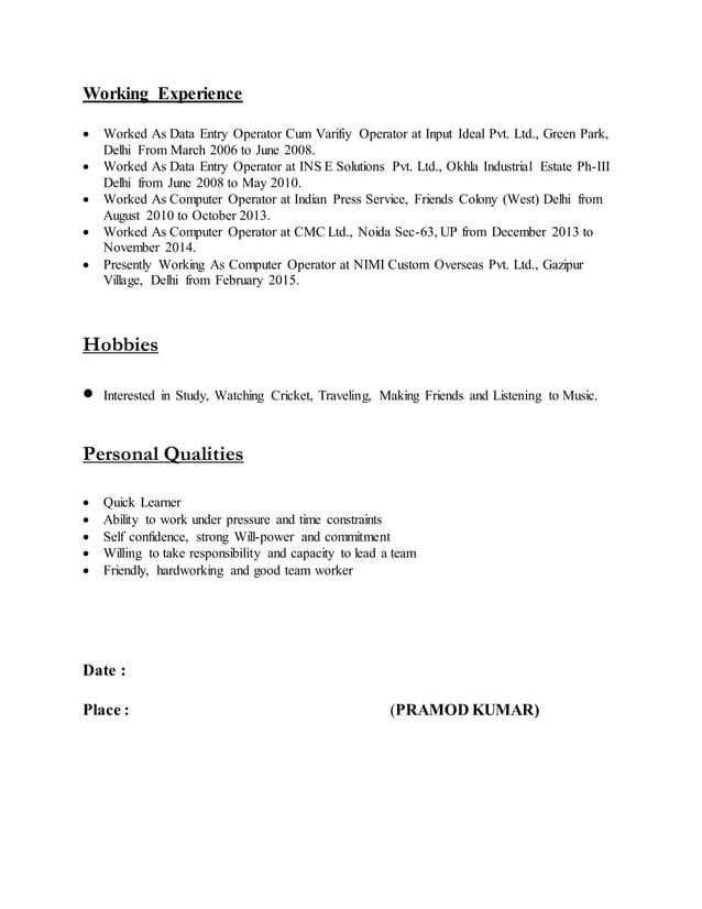 PRAMOD-RESUME | DOCX