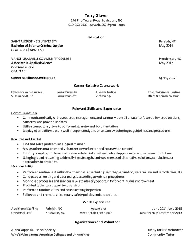 Terry Glover Resume 2016 | PDF
