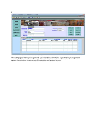 This is login page of library management system | DOCX