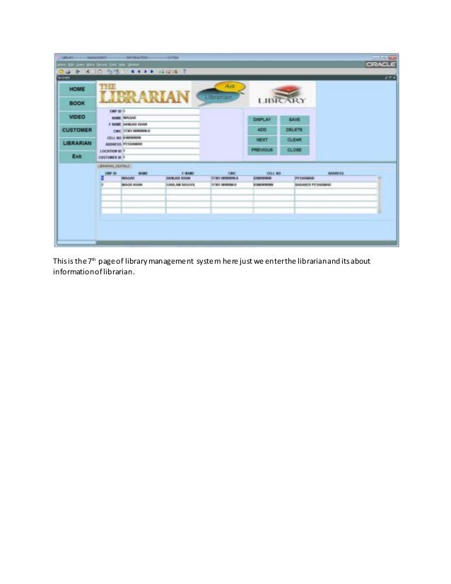 This is login page of library management system