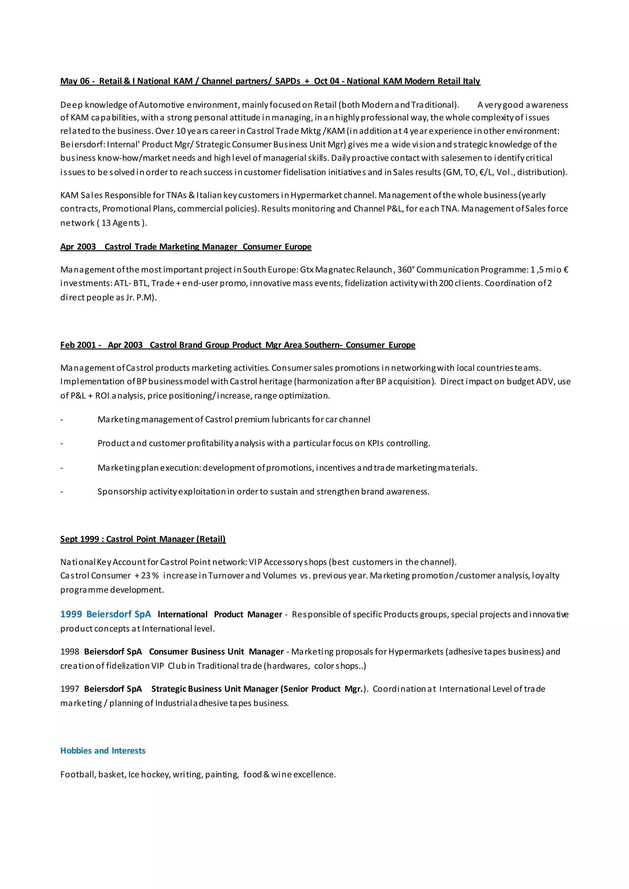 Curriculum Vitae Roberto G | DOCX