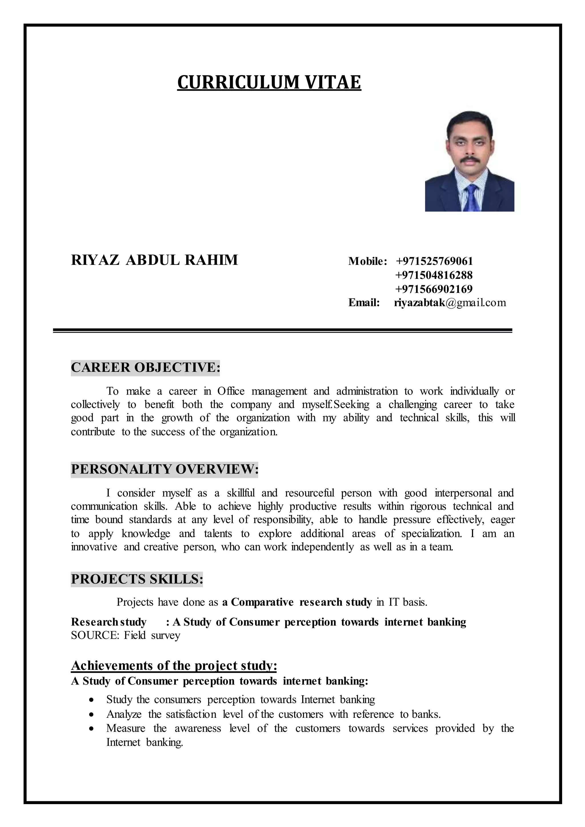 RIYAZ RESUME m&s.... | DOCX