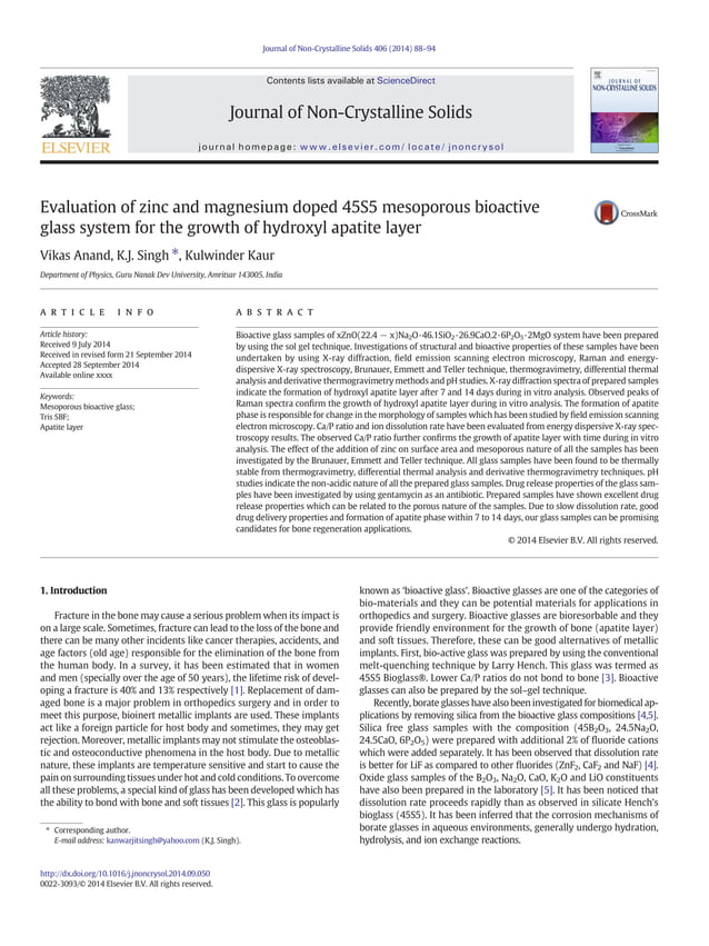 Journal of Non-Crystalline Solids | PDF