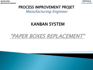 PORTFOLIO (Manufacturing Engineering) | PPSX