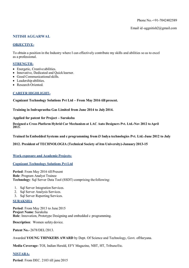 nitish aggarwal CV | PDF | Computing | Technology & Computing