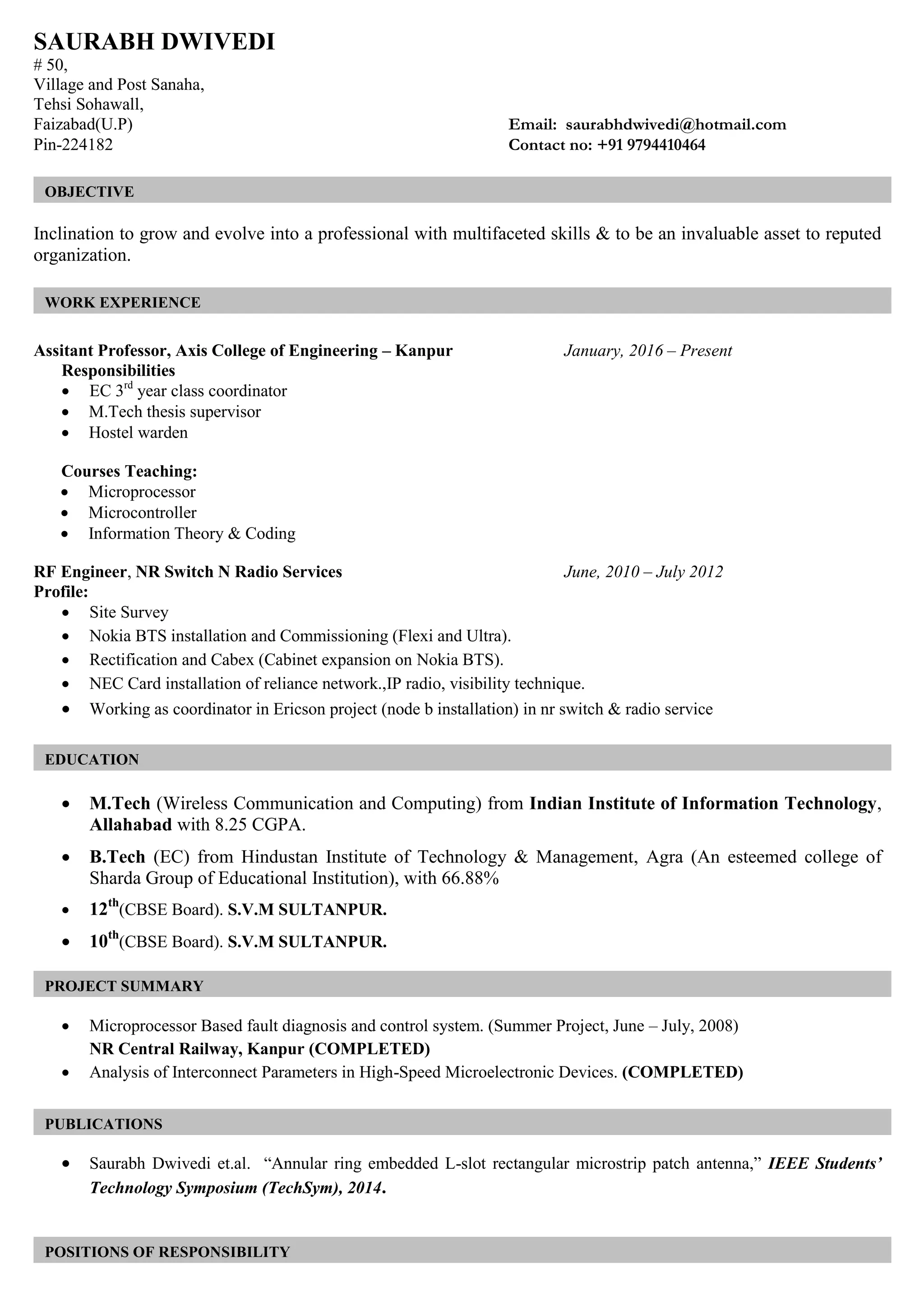 saurabh cv | PDF