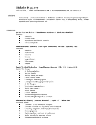 NDA Resume | PDF