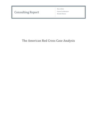 American Red Cross Field Report | DOCX