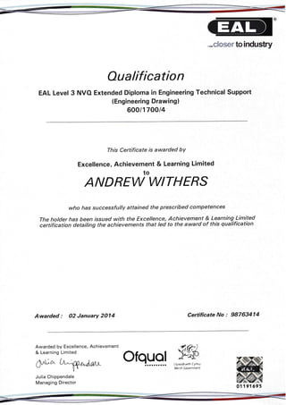 NVQ LEVEL 3 EXTENDED DIPLOMA IN ENGINEERING SUPPORT | PDF
