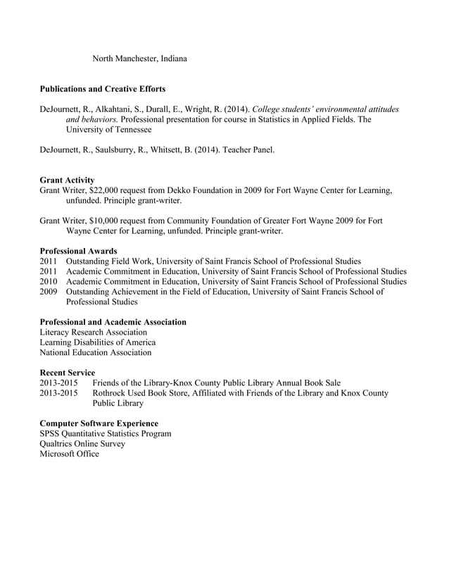 DeJournett CV expanded | PDF