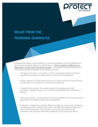 White Paper_SBA Guarantees and Divorce | PDF
