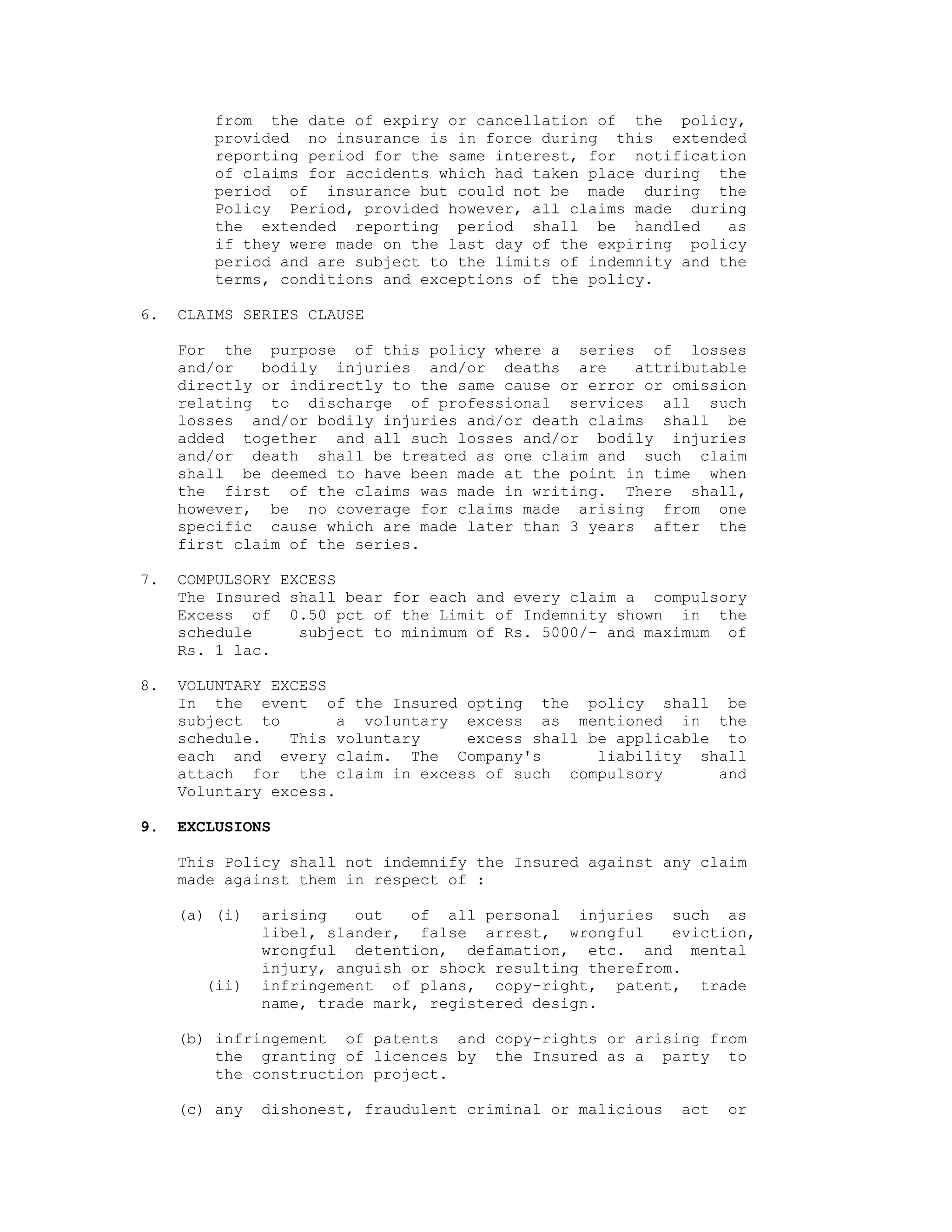 Professional Indemnity | DOC