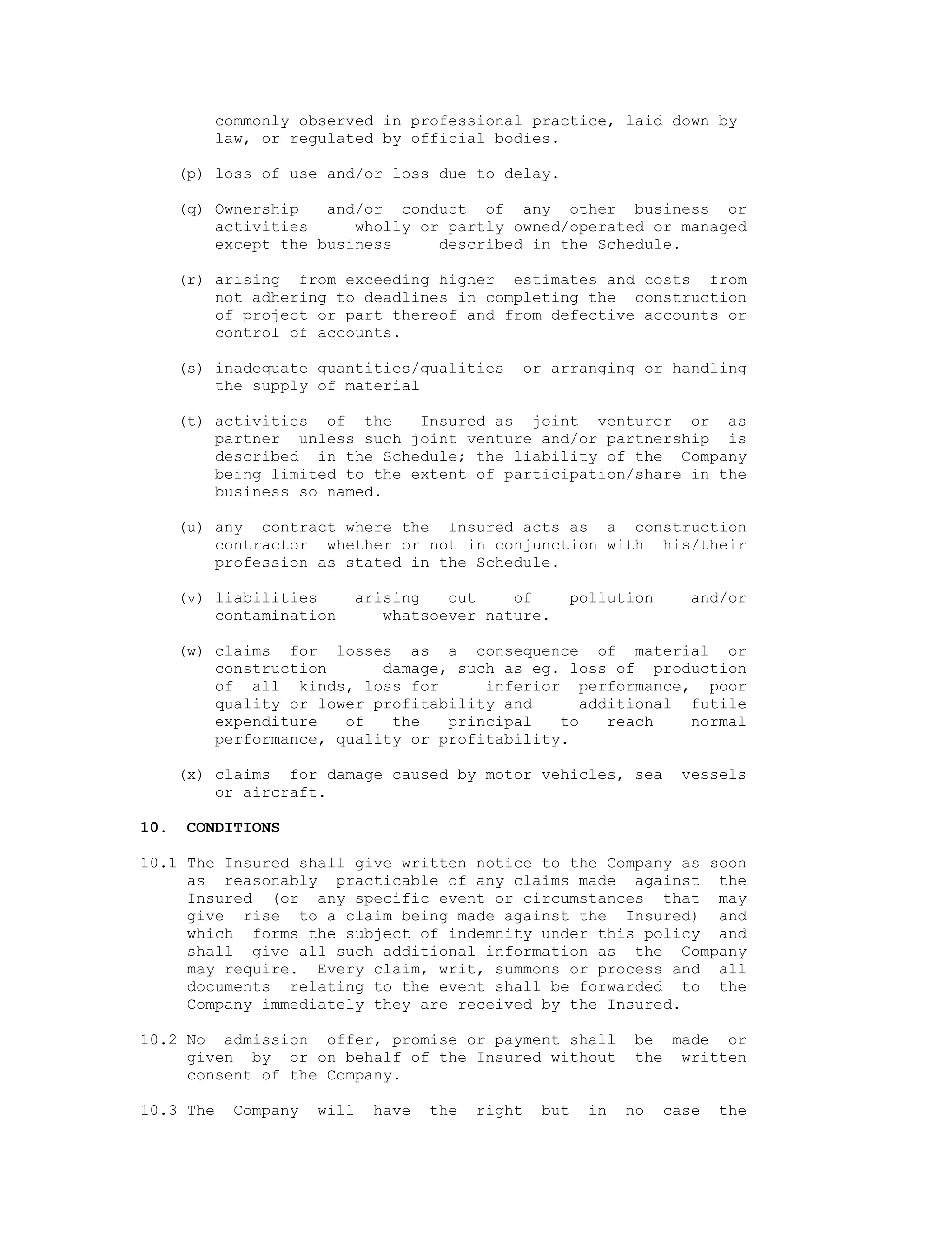 Professional Indemnity | DOC