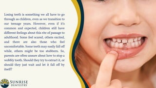 How to Deal with a Loose Tooth | PDF