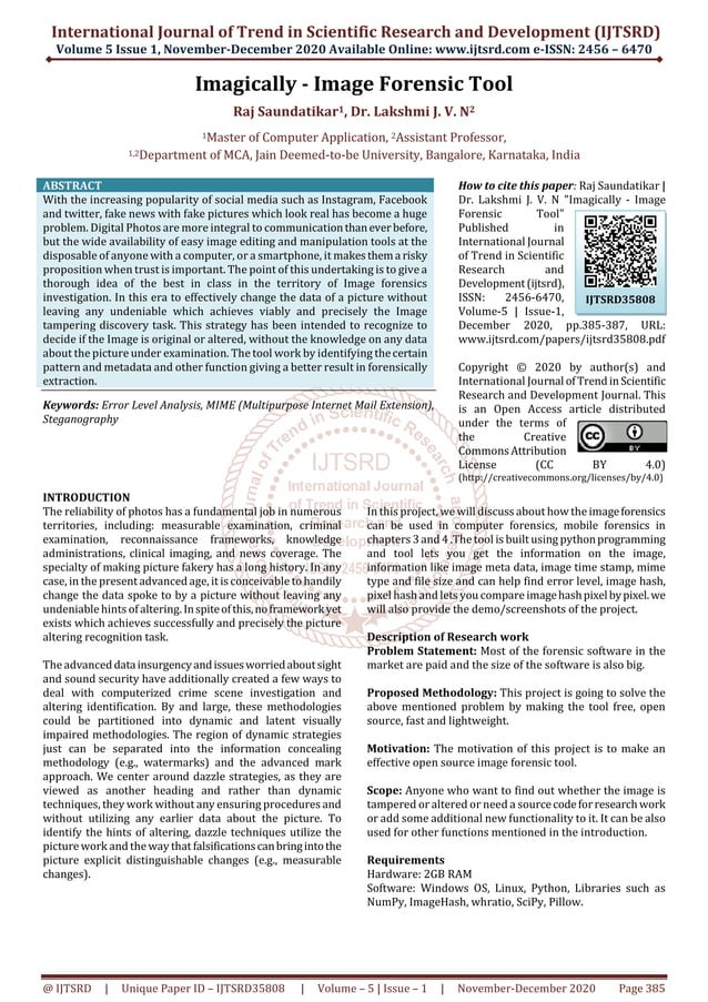 Imagically Image Forensic Tool | PDF