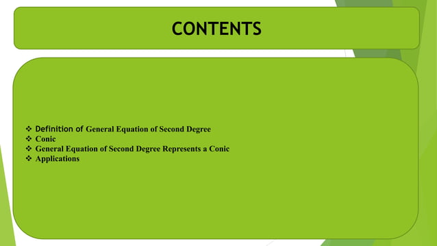 Equation of second degree | PPT