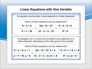 Linear Equations | PPT