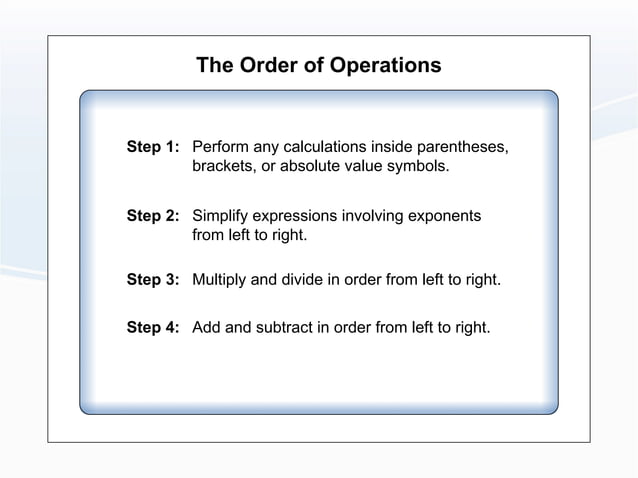 Order of Operations | PPT