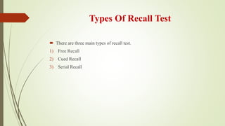Objective Type Items, Recognition Type Items and Recall Items | PPTX