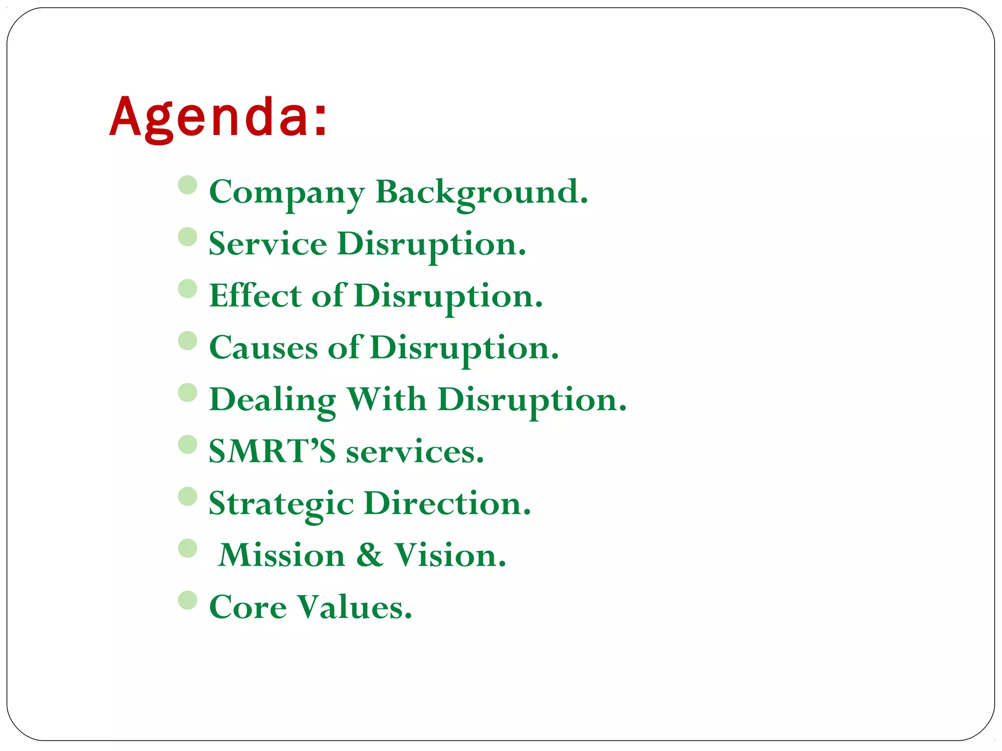 Managing Operations And Service Quality-SMRT trains case study | PPT